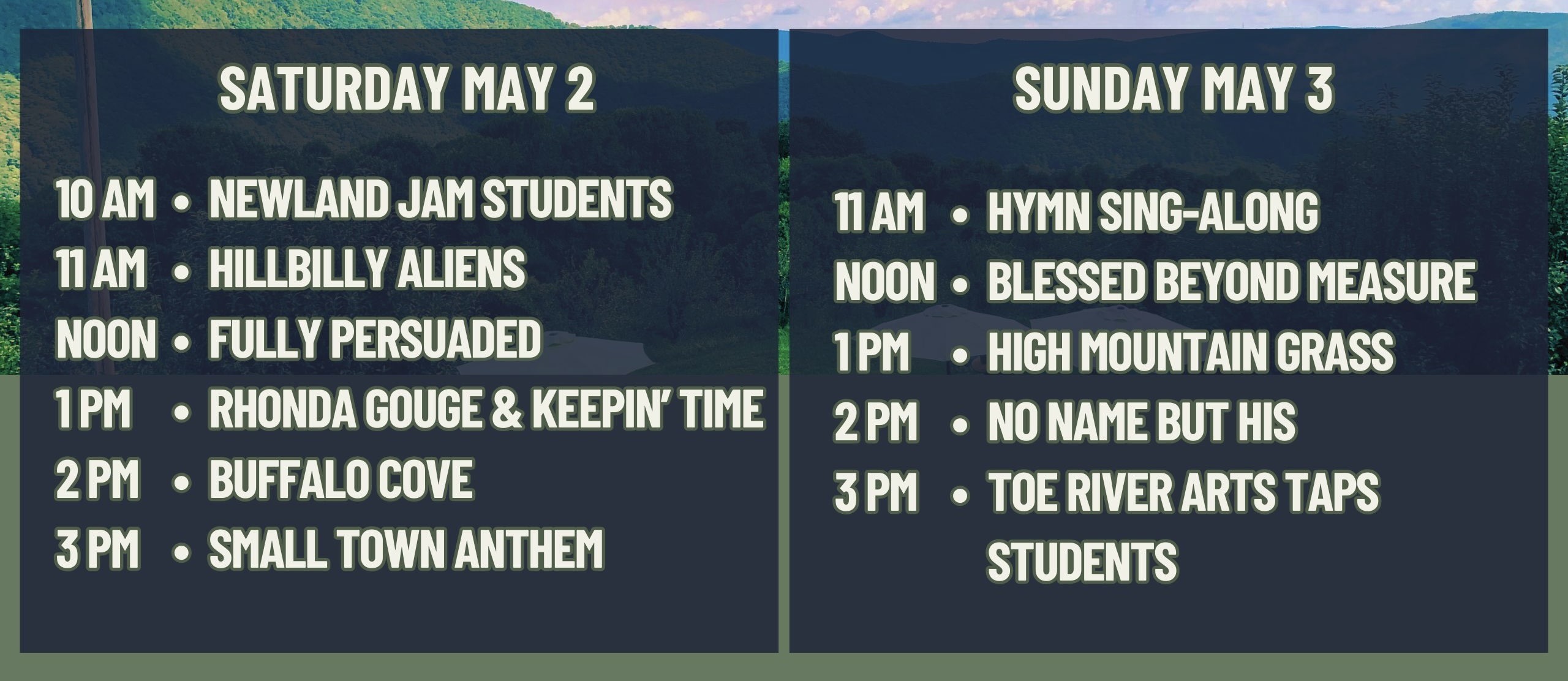 Bluegrass at Altapass: May 2 & 3 – Altapass Orchard